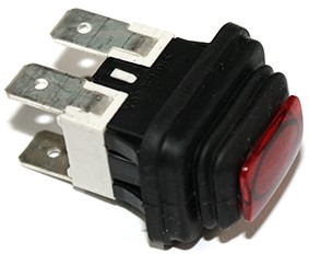 PUSH-BUTTON 2-POLE RED 16A 250V